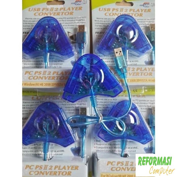 Jual konverter converter konektor stik stick controller PS 2 3 PS2 PS3 ...