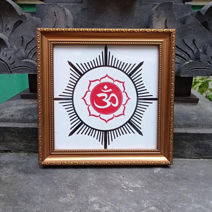 Jual bingkai kaca simbol omkara dan swastika hindu - Kota Denpasar ...