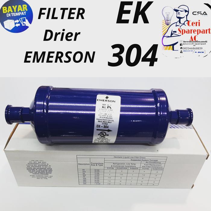 Jual Filter Drier Emerson EK 304 1/2" | Liquid Line Filter Dryer EK 304 ...