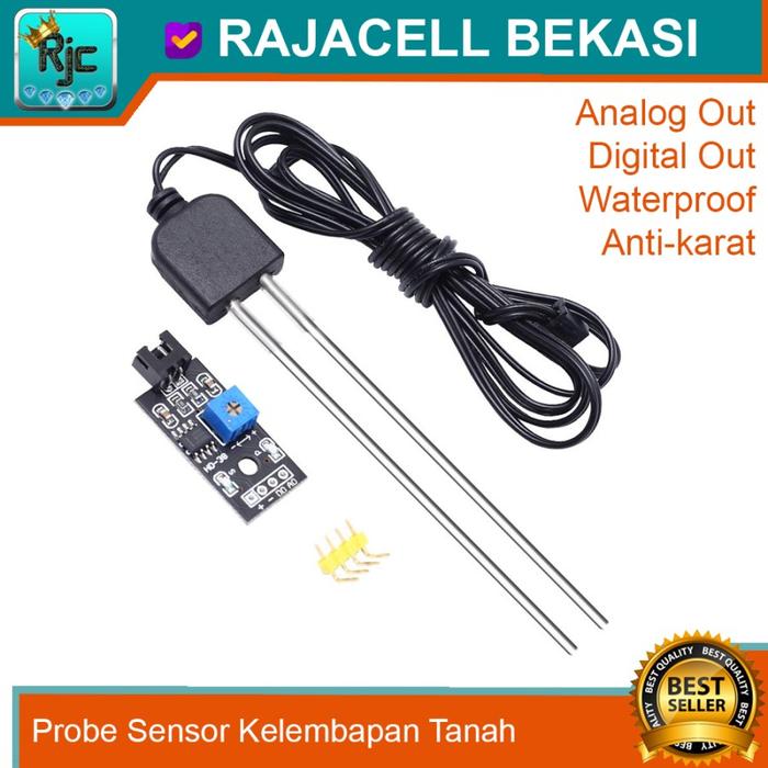 Jual Probe Soil Sensor Kelembapan Tanah Waterproof Anti-karat Arduino ...