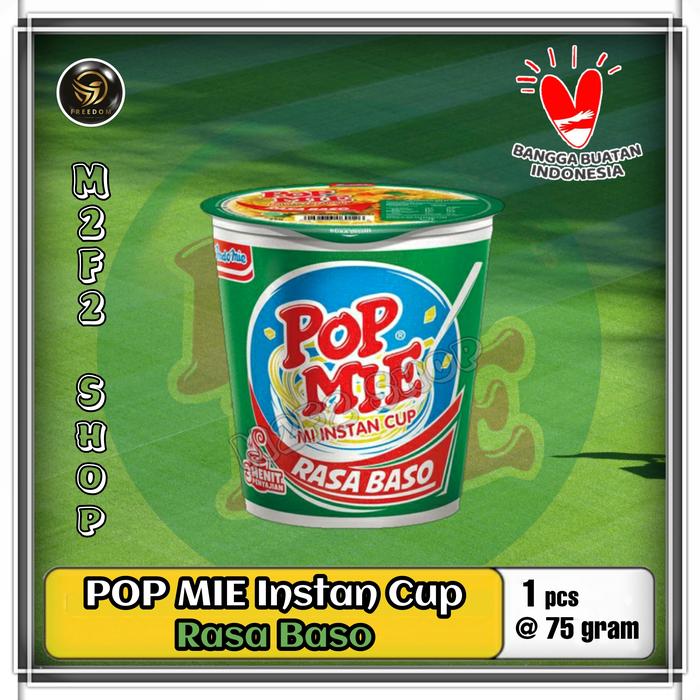 Jual POP MIE | Mi Instan Cup Kuah Rasa Baso - 75 gr (Harga Satuan ...
