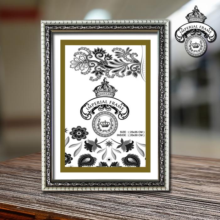 Jual Bingkai Frame Figura Foto 10RS ( 25x35 cm ) silver / gold - Silver ...