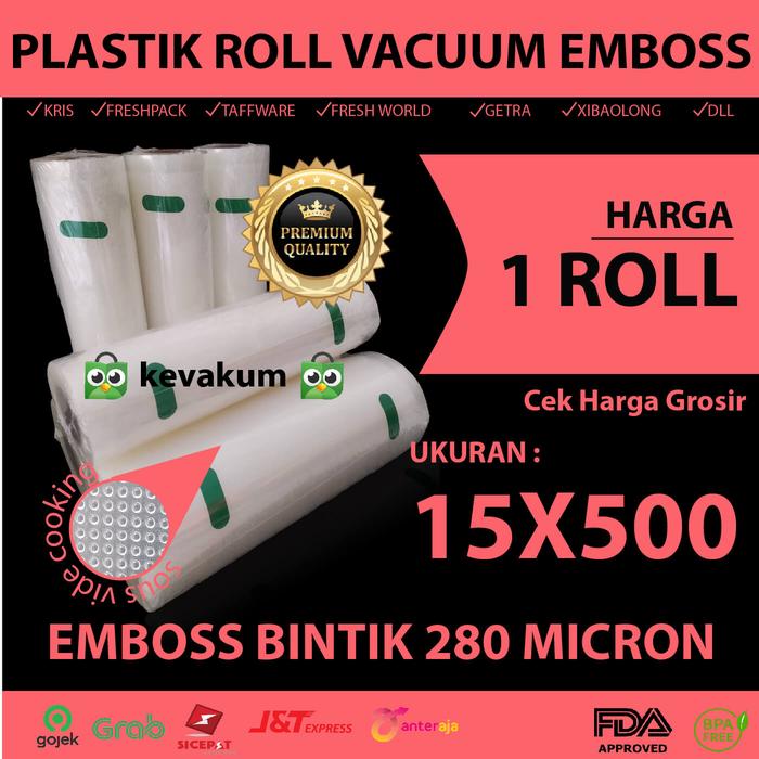 Jual Plastik Vacuum Roll Emboss 15x500 Plastic Vaccum Embos Vakum ...