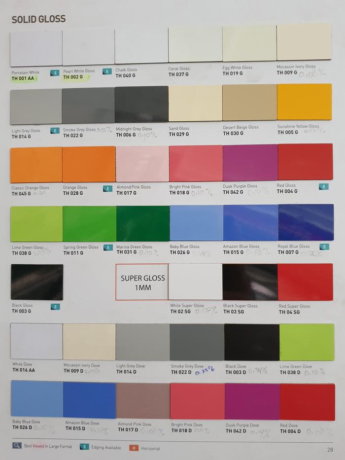 Jual TACO HPL SOLID COLOR KODE G & D / TACO HPL WARNA POLOS KODE G, D ...