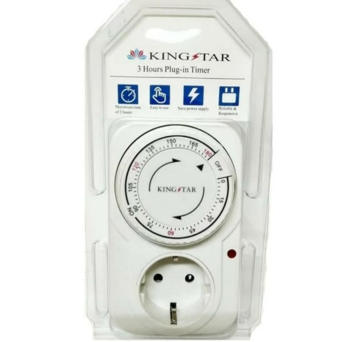 Jual Stopkontak Timer 3 Jam King Star Kaiser Analog Colokan Listrik ...