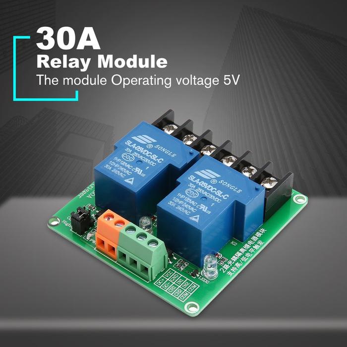Jual 2 Channel High Power Relay Module 30A High Low Trigger Opto Isolation - Kota Batam - DI ...