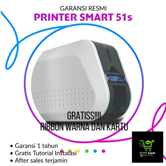 Jual Printer ID Card Smart 51 I printer kartu murah FREE Ribbon & Kartu ...