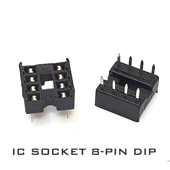 Jual Soket IC 8 Pin Lubang Jepit Socket IC 8P Flat Pin DIP-8 8pin ...