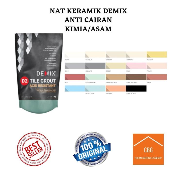 Jual NAT KERAMIK DEMIX ACID RESISTANT IVORY(PUTIH) 1KG - VANILLA ...