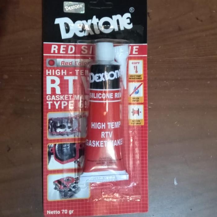 Jual LEM GASKET SEALANT SILIKON DEXTONE RED SILICONE 70 GRAM TAHAN ...