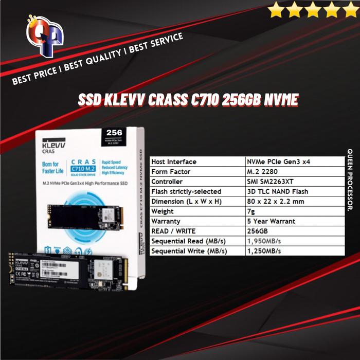 Jual Klevv Cras C710 256gb Ssd M.2 2280 Nvme Pcle Gen3 X4 Di Seller ...