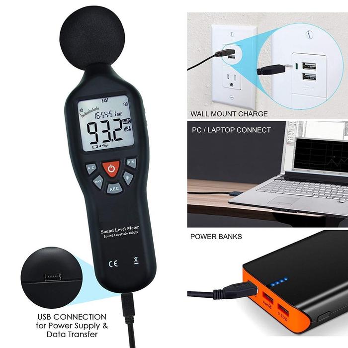 Jual Sensor Ukur Kebisingan Suara Rentang Tinggi Fungsi Rekam Data ...