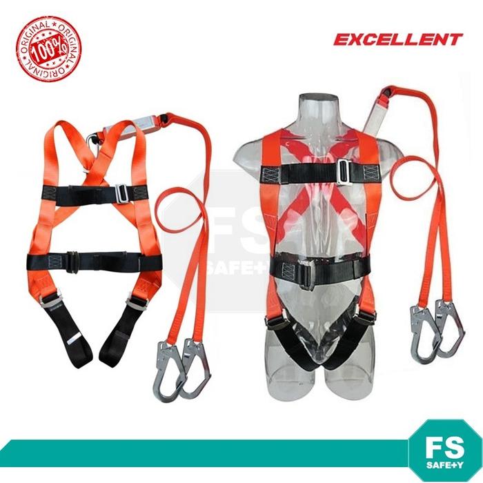 Jual Full Body Harness DOUBLE Hook Besar dengan Shock Absorber - Rope ...