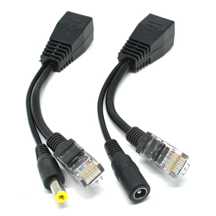 Jual Passive PoE Power Over Ethernet Cable With Male & Female Power ...
