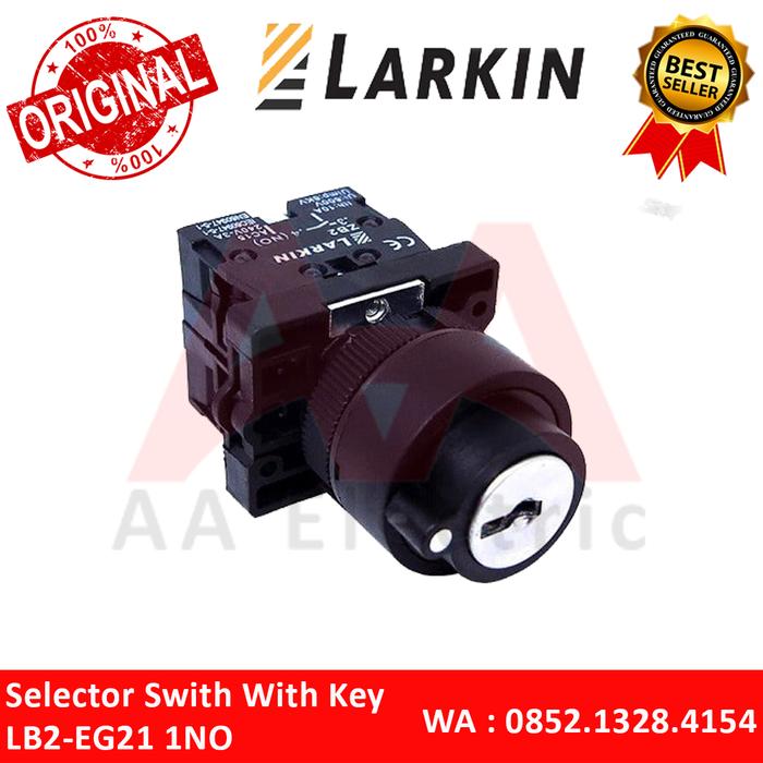 Jual Selector Switch Key 2 Posisi LB2-EG21 ON/OFF 22mm 1NO LARKIN ...