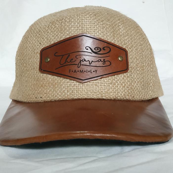 Jual topi custom logo/tulisan kulit grafir - Kota Yogyakarta - D'JAPU ...