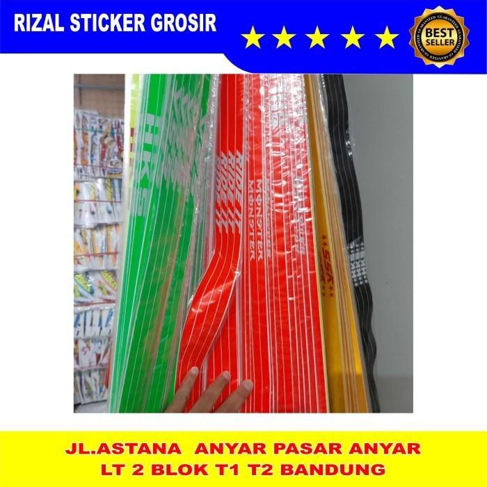 Jual Sticker lis pelk lis velg lebar 1cm warna stabilo - Kota Bandung ...
