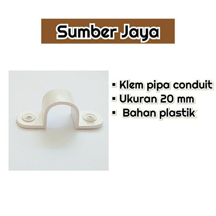Jual Klem Pipa Conduit 20 mm | Clamp Pipa Listrik 20 mm - Kota Bekasi ...