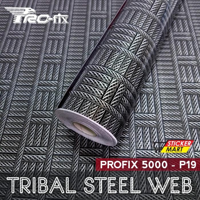 Jual Stiker Tribal Steel Motif Anyaman Tali Besi stiker dekor meja ...
