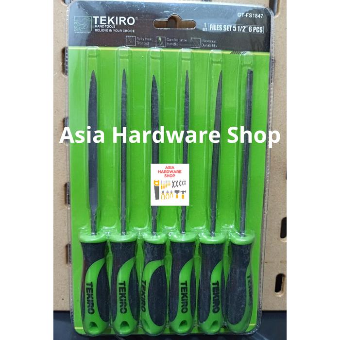Jual Kikir Besi Set 6 Pcs 5 1/2" TEKIRO Files Set 6pcs 5,5" Inci ...