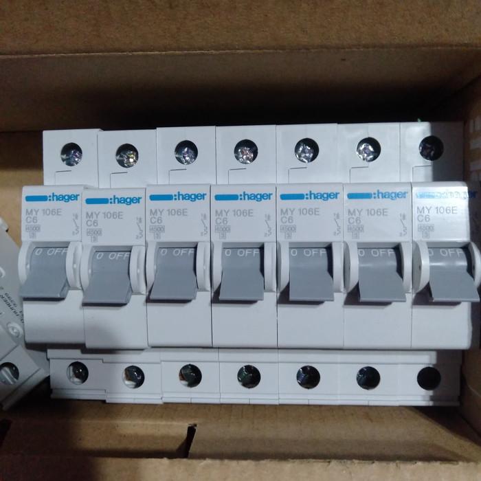 Jual MCB Hager 1P 6A 10A 16A 20A 25A 32A 40A MY 4.5kA / MCB Hager 1 Phase - Jakarta Pusat - Bina ...