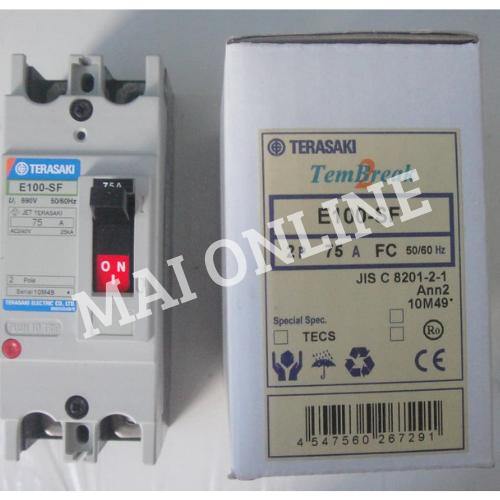 Jual MCCB E100SF TERASAKI 2P 75A 16kA FIXED TYPE (100AF) - Kab ...