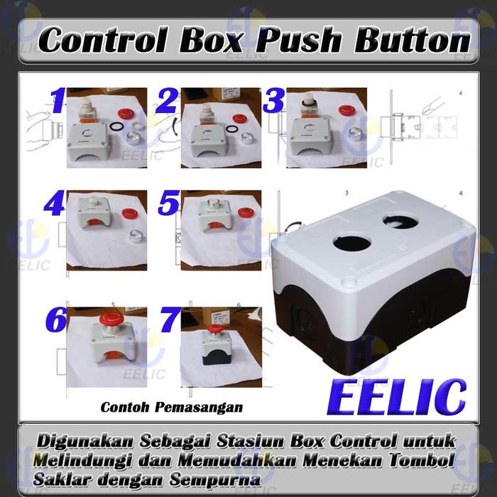 Jual EELIC COB-CBE2G Control box push button 22mm 2 lubang box tombol ...