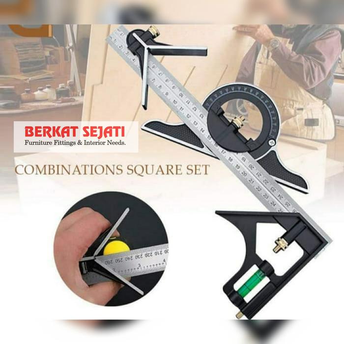 Jual Combination Square Ruler Set 12" 300mm Penggaris Siku Sudut ...