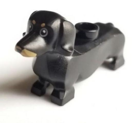 Jual Lego Dog, Dachshund with Black Eyes and Nose and Tan Markings (BAM ...