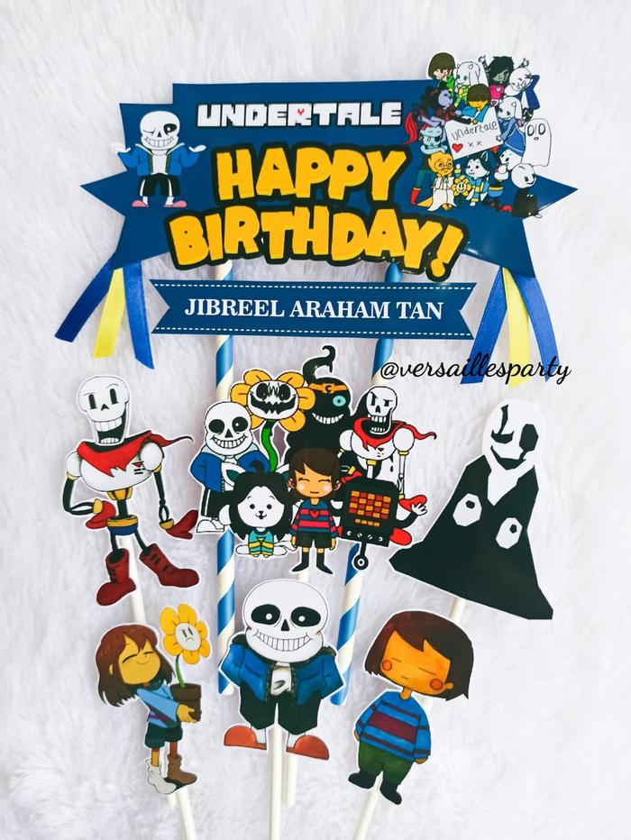 Jual Cake Topper Undertale / Tusukan kue Undertale / Hiasan kue ...