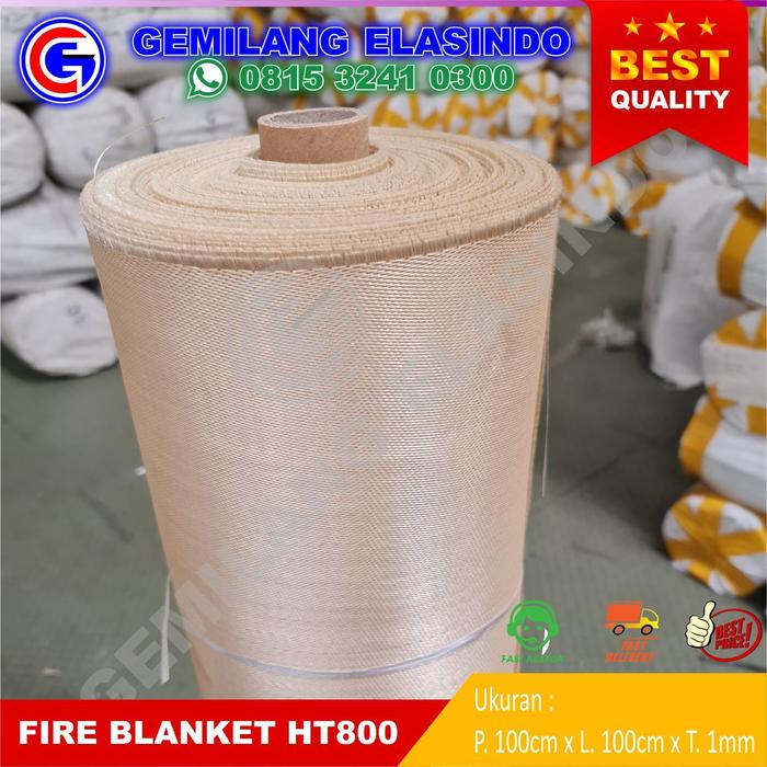 Jual Fire Blanket HT800 / Fiber Kain Tahan Panas Api / Fiberglass Cloth ...