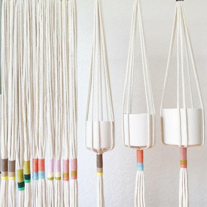 Jual tali pot gantung / pot gantung/ tali macrame katun/ tanaman ...