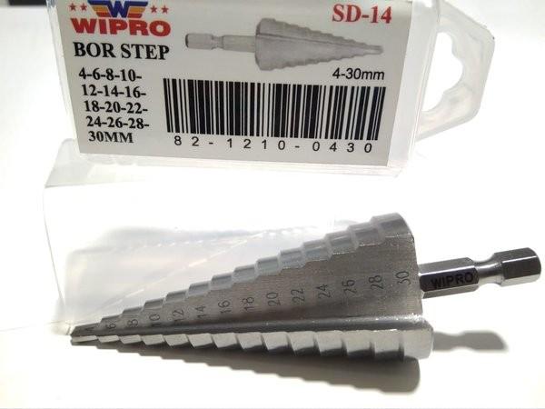 Jual Wipro SD14 Mata Bor Pagoda Step Drill Besi Stainless 4 - 30 mm / 30mm - Kab. Banyuwangi ...