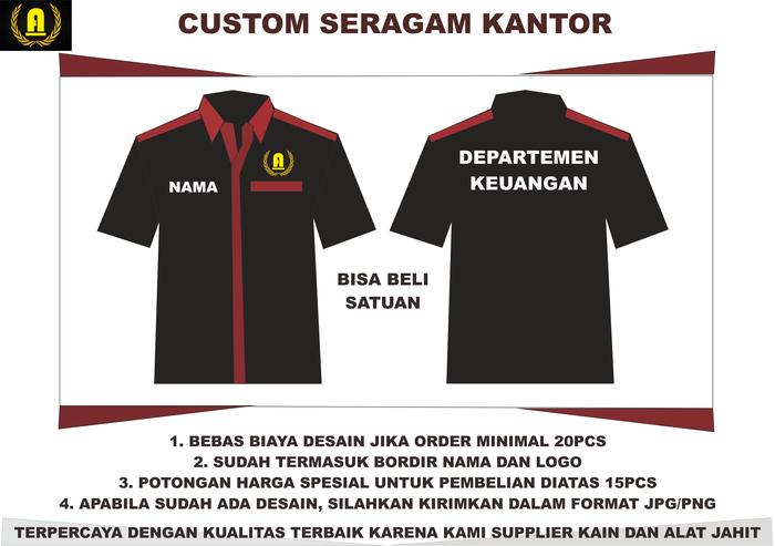 Jual Custom Seragam Kemeja Kantor/Seragam Karyawan Perusahaan - Kab ...