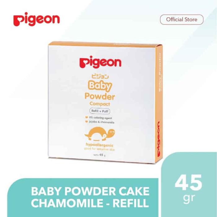 Jual Pigeon Baby Compact Powder Refill + Puff 45gr - Bedak Bayi Padat ...