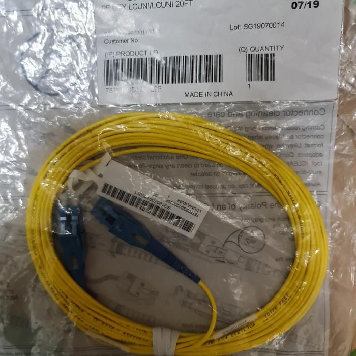 Jual Corning Fiber patch cord LC-LC singlemode 20feet / 6mtr ORIGINAL ...