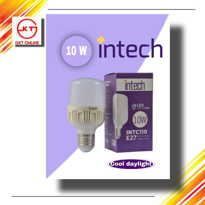 Jual Lampu LED Bohlam Tabung Intech 10 Watt / Lampu Bohlam LED Cahaya ...
