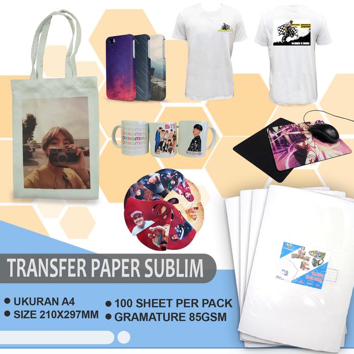 Jual Transfer sublim paper / Kertas Sublim A4 85gsm isi 100 lembar ...