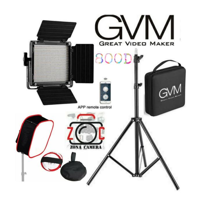 Jual GVM 800D RGB B1L Single LED Video Lighting Studio Lampu Vlog 800 ...