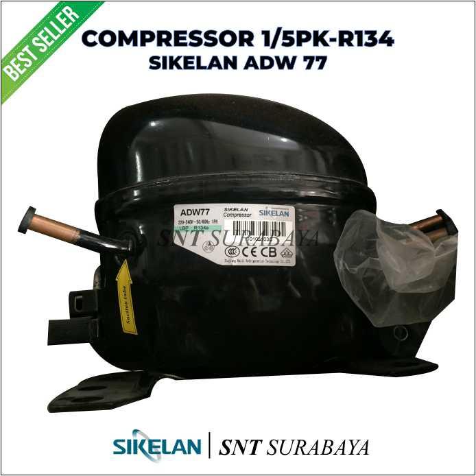 Promo COMPRESSOR SIKELAN ADW77 - COMPPRESOR KULKAS 1/5PK 7.7CC - R134 LOWTEM - Kota Surabaya ...