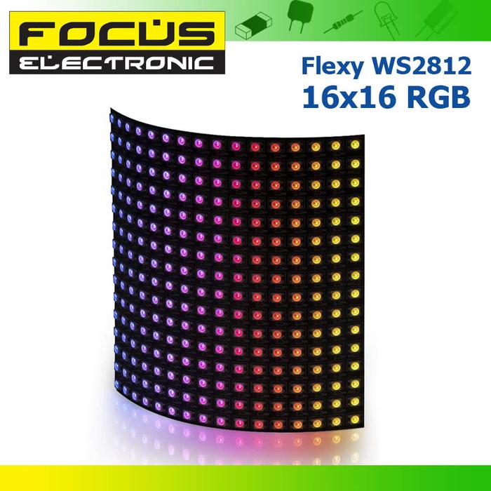 Jual Premium Flexible LED Matrix WS2812B 16x16 Individually Addressable ...