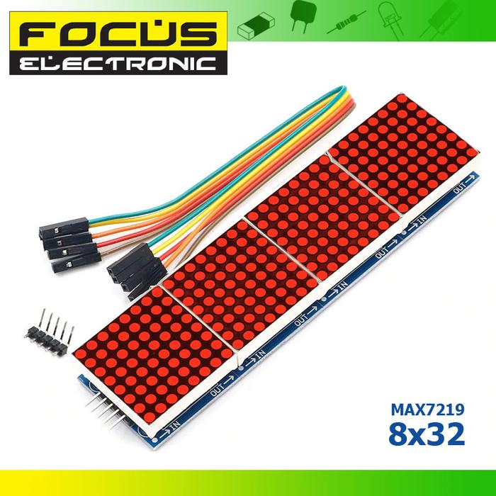 Jual MAX7219 LED Dot Matrix 4 8x8 Red 32x8 Running Text Display Arduino - Jakarta Pusat - Focus ...