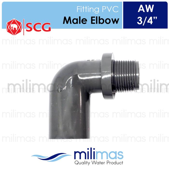 Jual SCG - Male Elbow Uk. 3/4" (0.75 Inch) AW PVC - Kota Malang ...