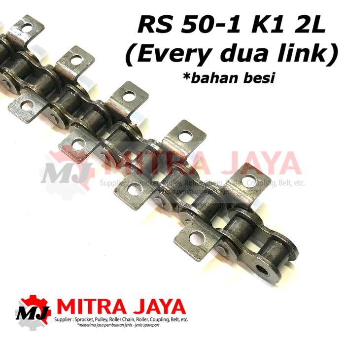 Jual RS 50 - 1 K1 2L ROLLER CHAIN SINGLE EVERY DUA LINK RANTAI KUPING ...