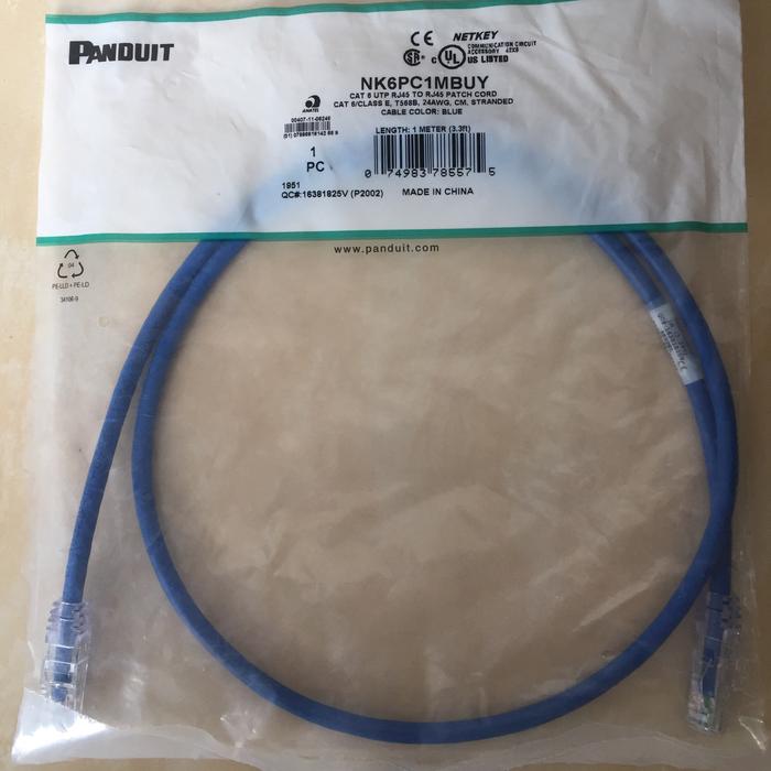 Jual Patch cord panduit cat 6 1 meter NK6PC1MBUY / patch cord panduit ...