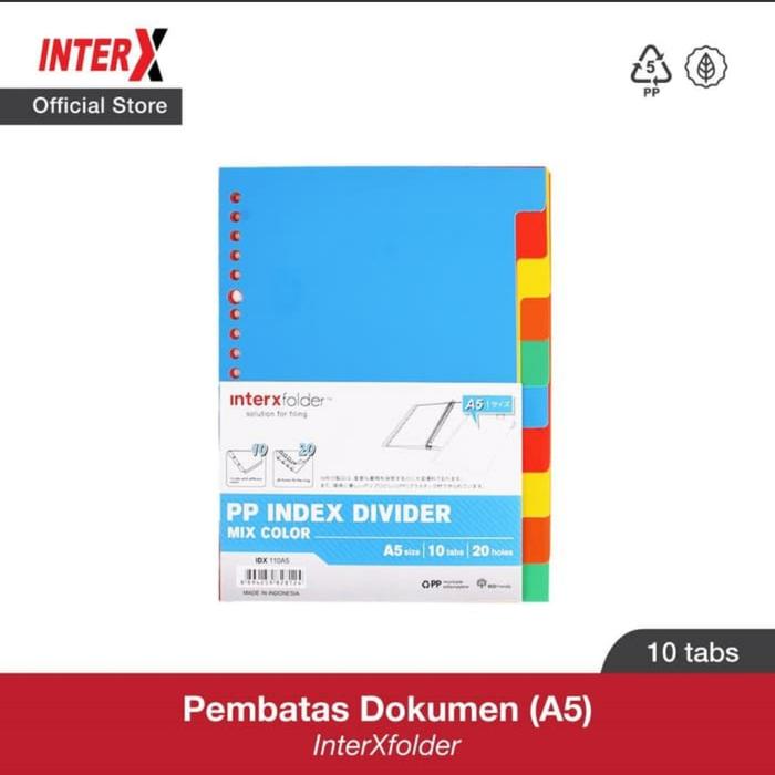 Jual Index Divider Binder A5 10 Tab InterX Folder - Jakarta Pusat ...