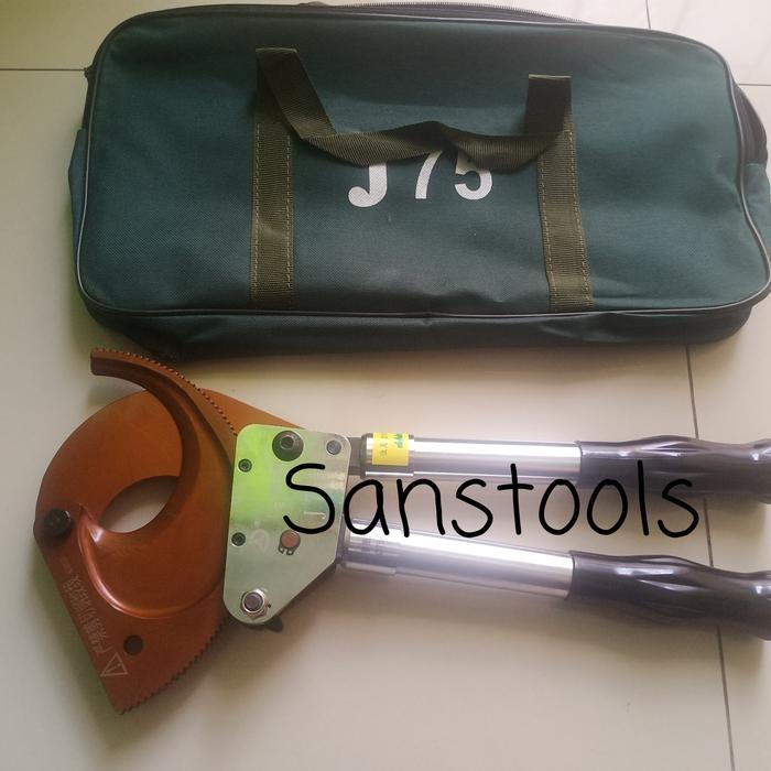 Jual Ratchet cable cutter J75 cut rachet gunting potong pemotong kabel ...