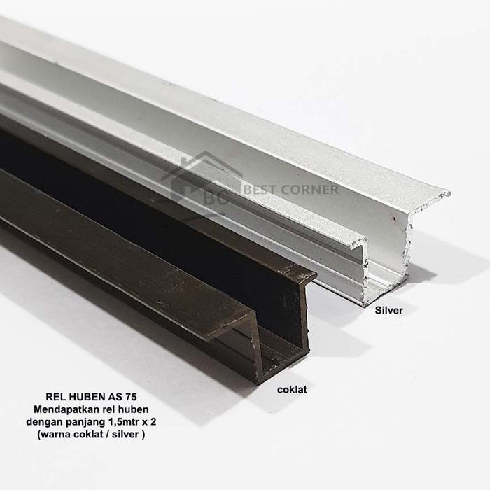 Jual Rel Pintu Lemari Geser / Sliding Huben AS 75 3 METER - Jakarta ...