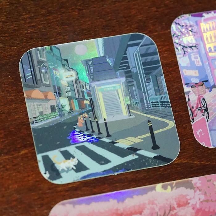 Jual Petrichor/Haji Nawi MRT station (holographic pixel art sticker ...