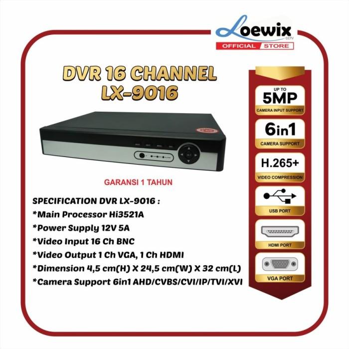 Promo LOEWIX 9016 DVR NVR CCTV 16Ch XMeye ANALOG IP CAMERA - DVR ...